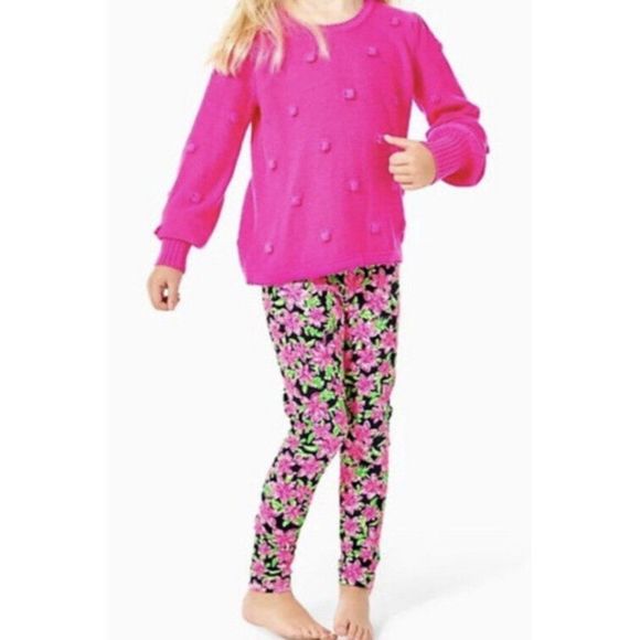 Lilly Pulitzer | Bottoms | Lilly Pulitzer Girls Maialeggings Onyxlil Lilly Size Xl | Poshmark